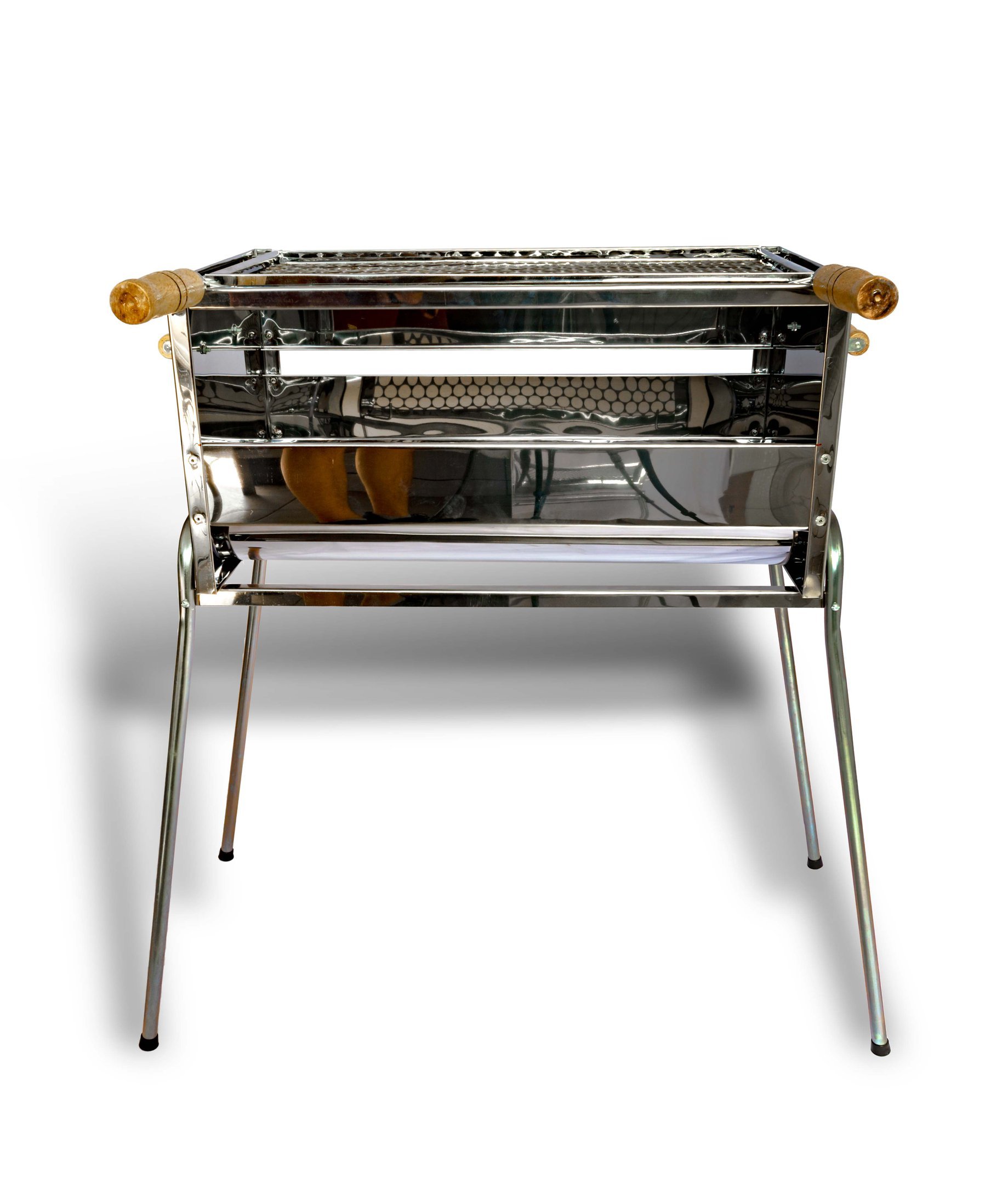 Churrasqueira Aberta Inox Grill Portátil Assados e Espetos 50Cm ...