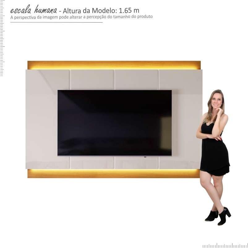 Painel Para TV 75 Polegadas Com LED 2.1 Zory EAX Móveis Off White ...