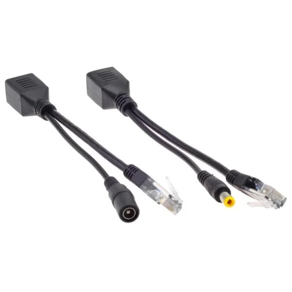 Cabo Adaptador Injetor Poe Rj45 Macho e Fêmea - Par | MadeiraMadeira