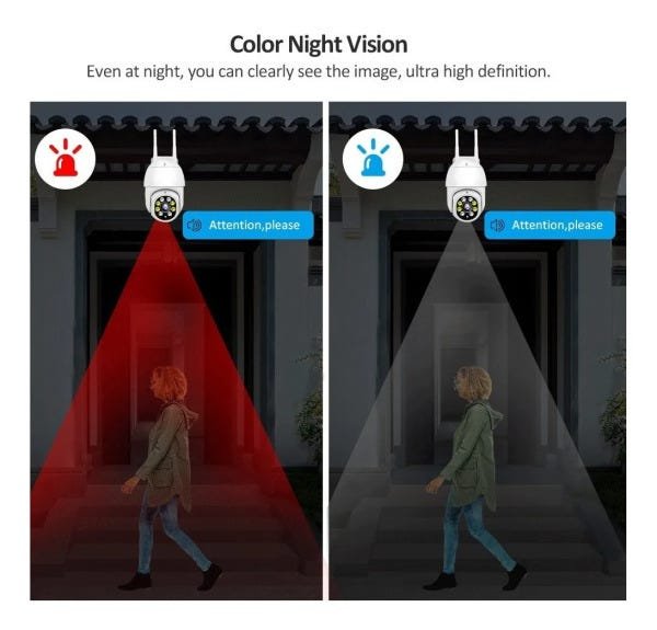 Câmera IP Ipc360 Prova D'Água Infravermelho Externa Wifi HD ...