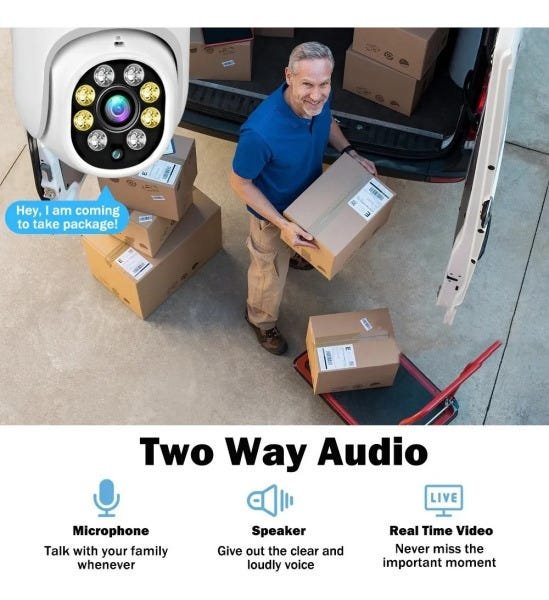 Câmera IP Ipc360 Prova D'Água Infravermelho Externa Wifi HD ...