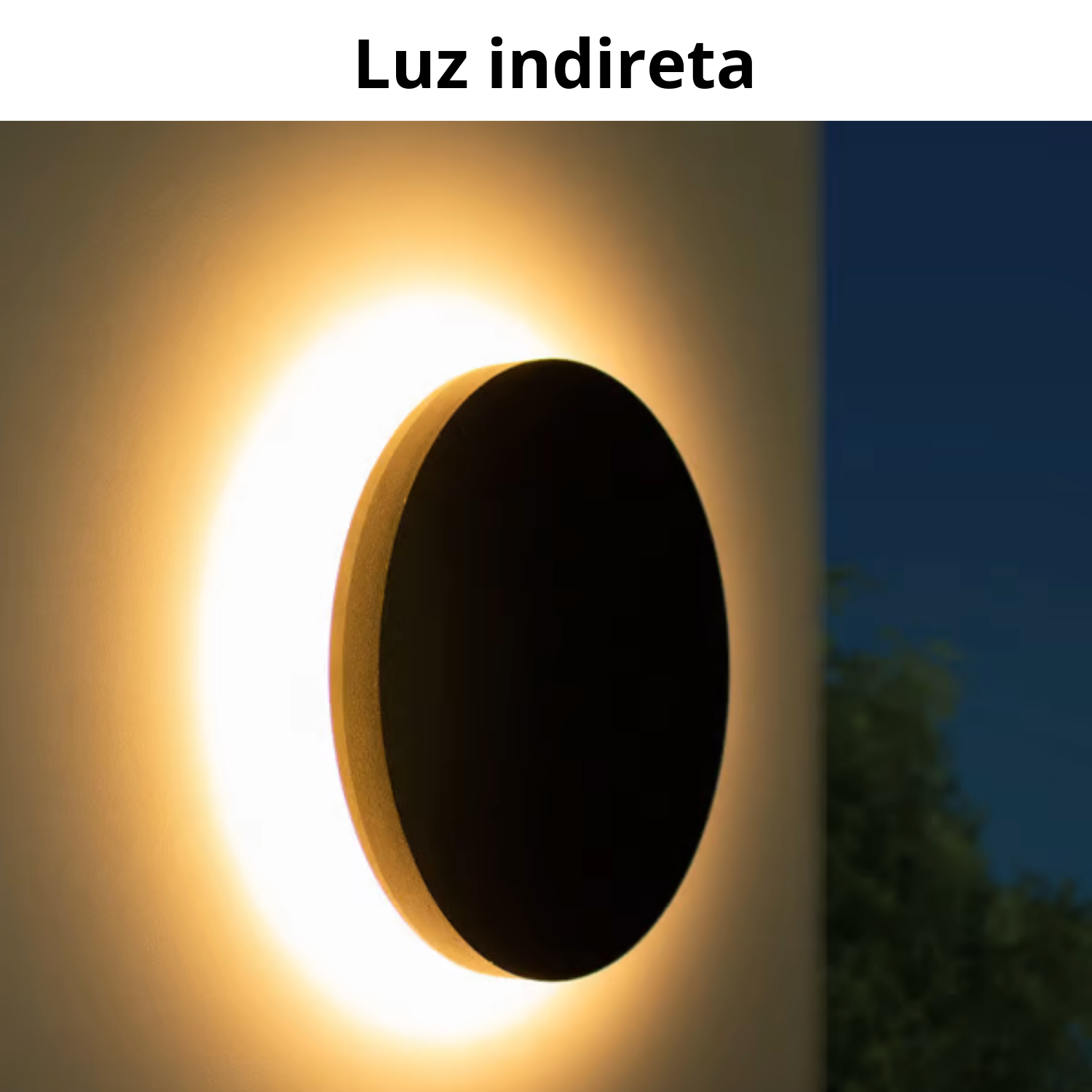 Arandela Eclipse 12W 3000K A prova de agua luz indireta LED: Branco | MadeiraMadeira