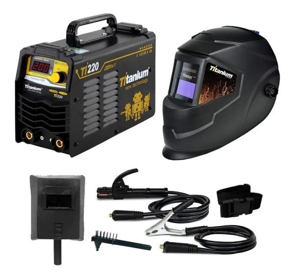 Inversora De Solda 200a Bivolt Ti220 Titanium + Máscara | MadeiraMadeira