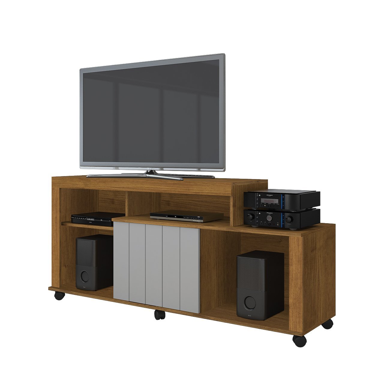 Rack para TV de até 43 Polegadas Ouro JCM Movelaria CINAMOMO FOSCO/OFF ...