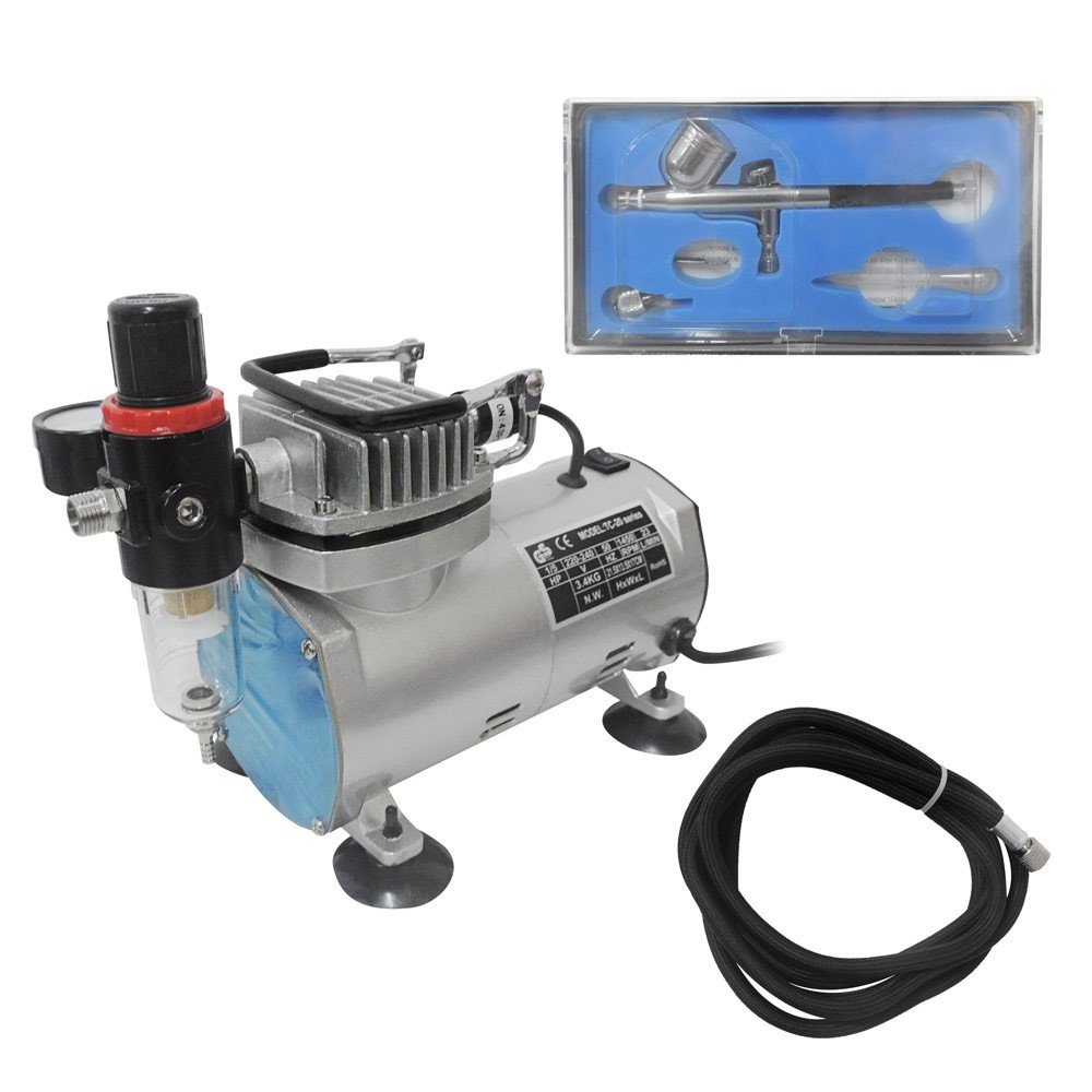 Mini Compressor Com Kit Aerógrafo | MadeiraMadeira