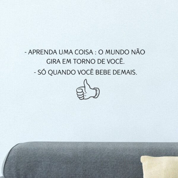 Adesivo de Parede Aprenda uma Coisa - Azul | MadeiraMadeira