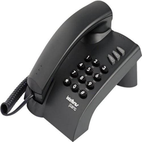 Aparelho Telefônico Fixo com Fio Intelbras Pleno Preto - Preto ...