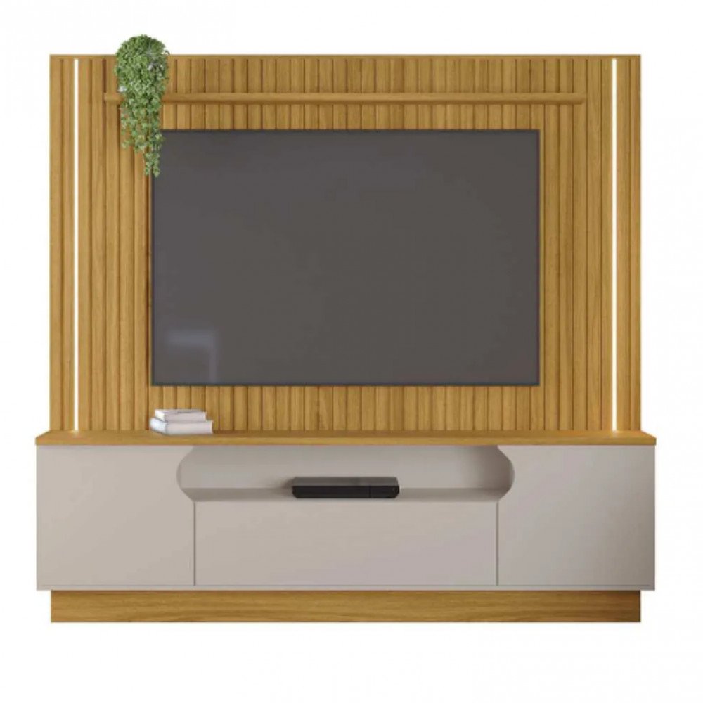 Home para Tv 65 Polegadas Ripado C/led Afago Jcm Movelaria | MadeiraMadeira