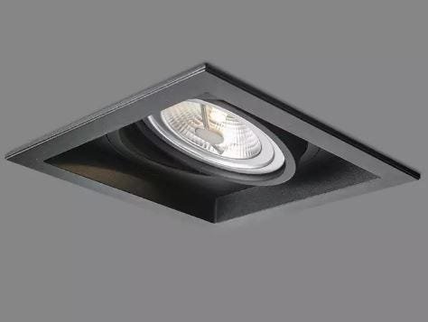 Spot Face Recuada Ar111 Opus LED Cor:Preto | MadeiraMadeira