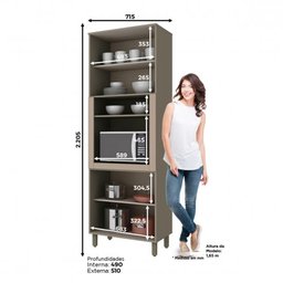 Cozinha Completa Modulada 10 Peças com Tampo MDF Connect 29 Duna ...