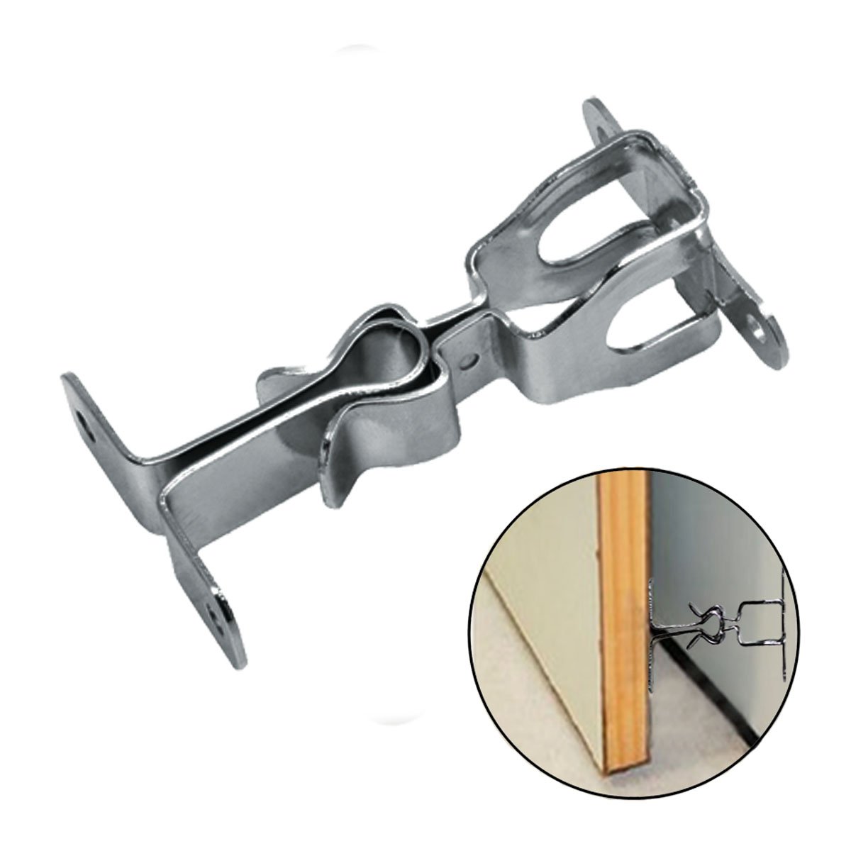 5 Batedor Para Porta Fixador de Parede Aço Carbono Soprano | MadeiraMadeira