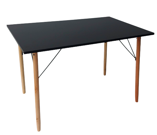 Mesa de Jantar Retangular Madeira MDF - 80 x 1,20cm:Preto | MadeiraMadeira