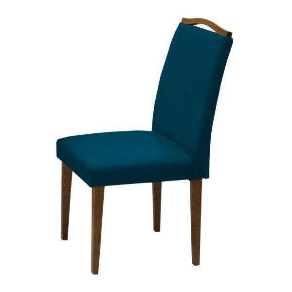 Kit 2 Cadeiras Decorativa Lorena Veludo Azul Marinho | MadeiraMadeira