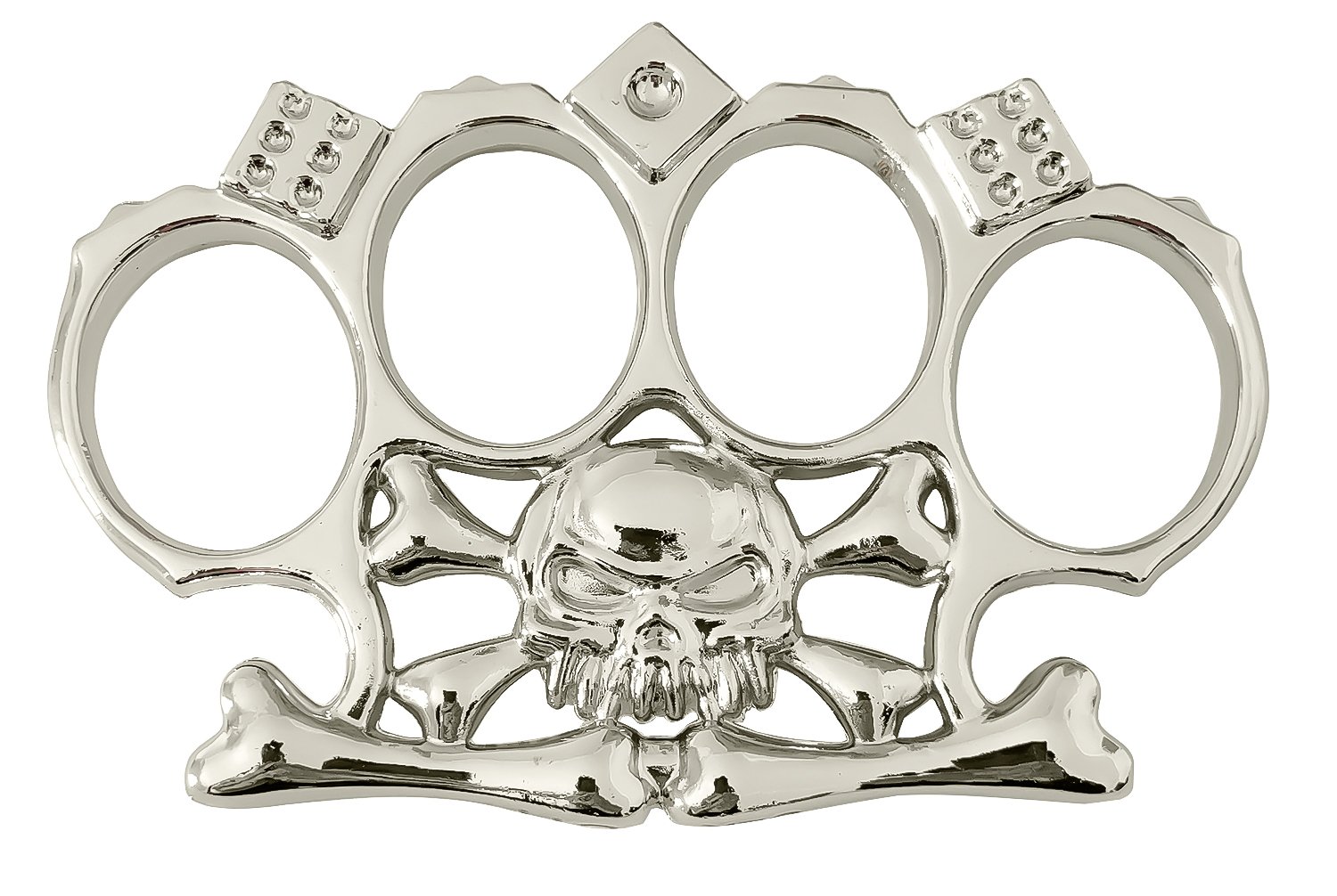 Soco Inglês Aço Carbono Cromado Com Pontas Defesa Pessoal | MadeiraMadeira