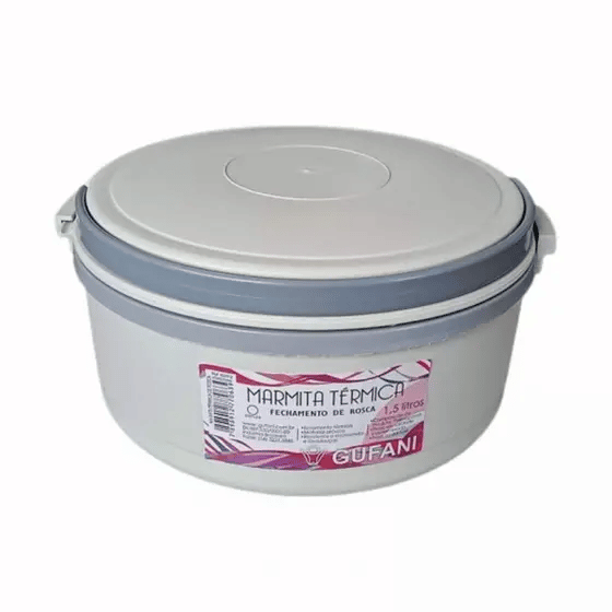 Marmita Térmica Fechamento De Rosca 1,5 L - Gufani | MadeiraMadeira