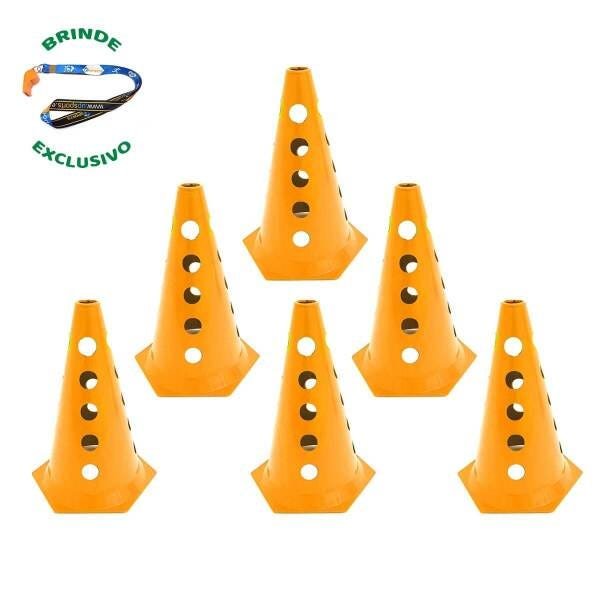 Kit 10 Cones Furado 23cm - Cone Laranja | MadeiraMadeira