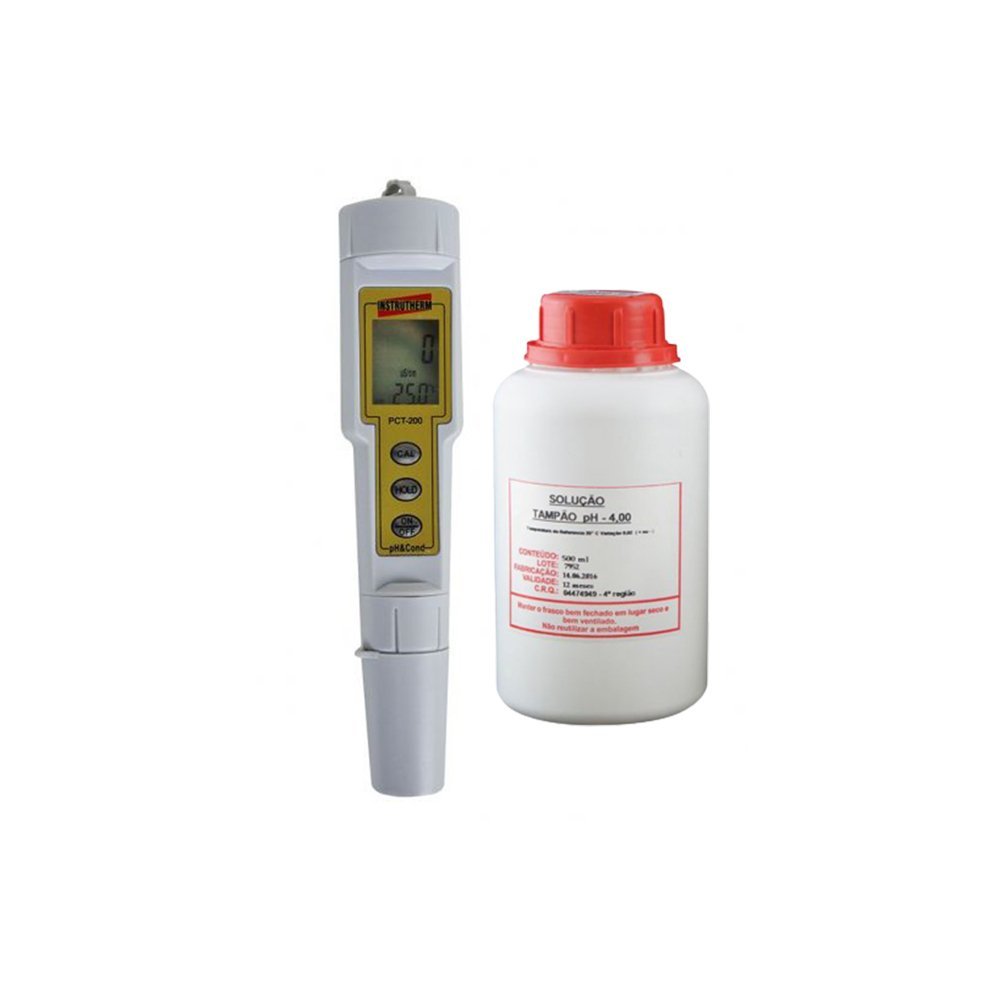 Kit Medidor Ph Digital Condutividade Ec Temperatura Hold Pct-200 ...