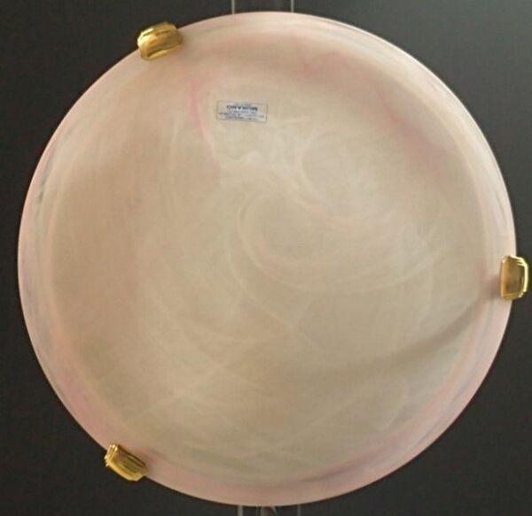 Plafon Vidro Murano Italiano 31cm para 1 Lâmpada - Rosa | MadeiraMadeira