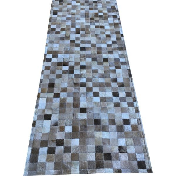Tapete de Couro Passadeira Cinza Natural 0,75x2,00 S/B Pç 5 ...