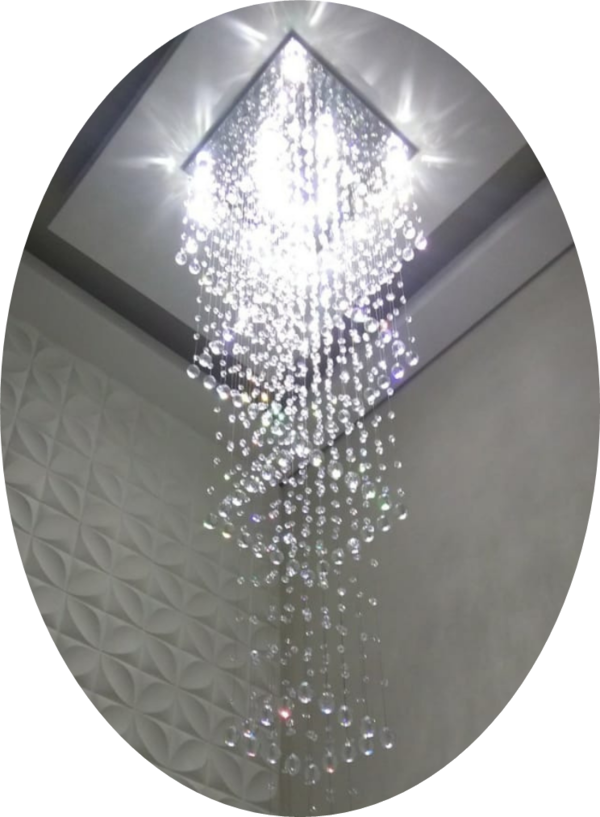 Lustre para Pé Direito Alto Base 80x80cm | MadeiraMadeira
