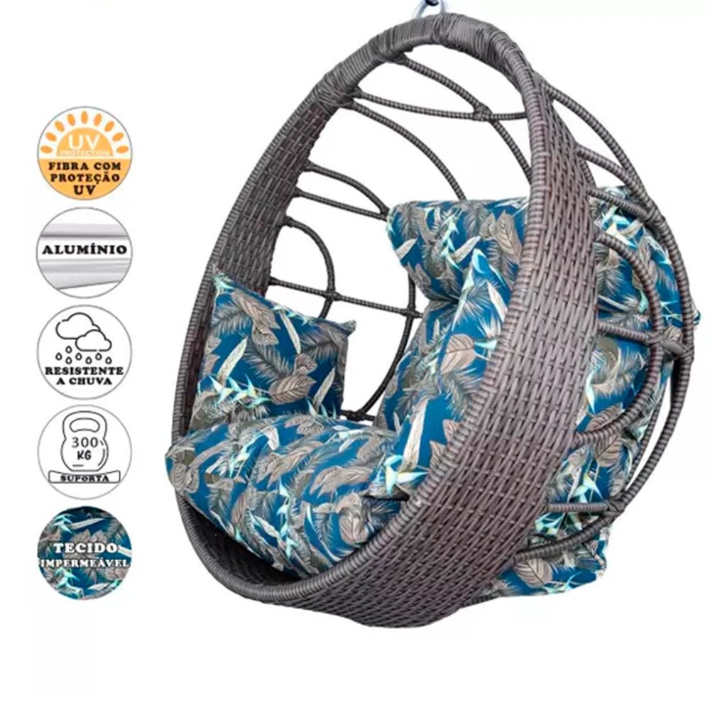 Balanço Suspenso Ninho Pergolado C3 Impermeável Alumínio para Ar Livre ...