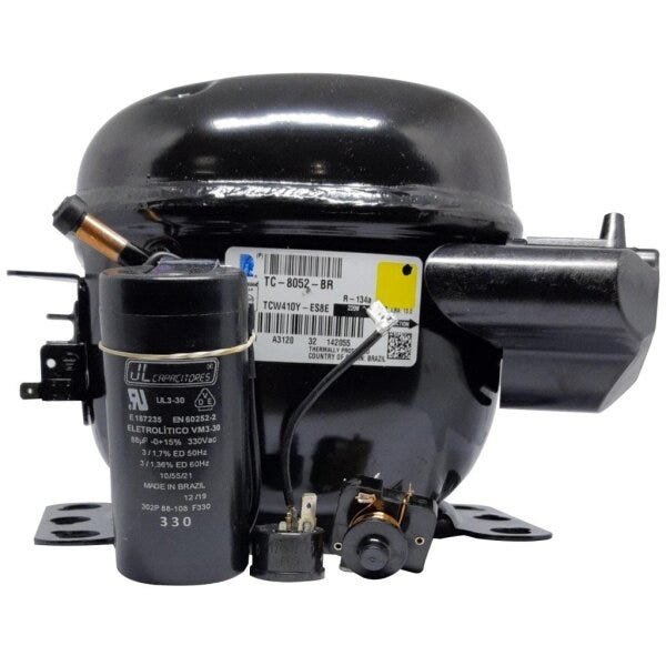 Compressor Tcw410y - Tecumseh 1/3 Hpr134 Blend Baixa 1070 Btus 220v ...