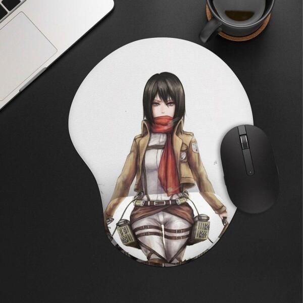 Mousepad Ergonômico Attack on Titan Mikasa Mod3 | MadeiraMadeira