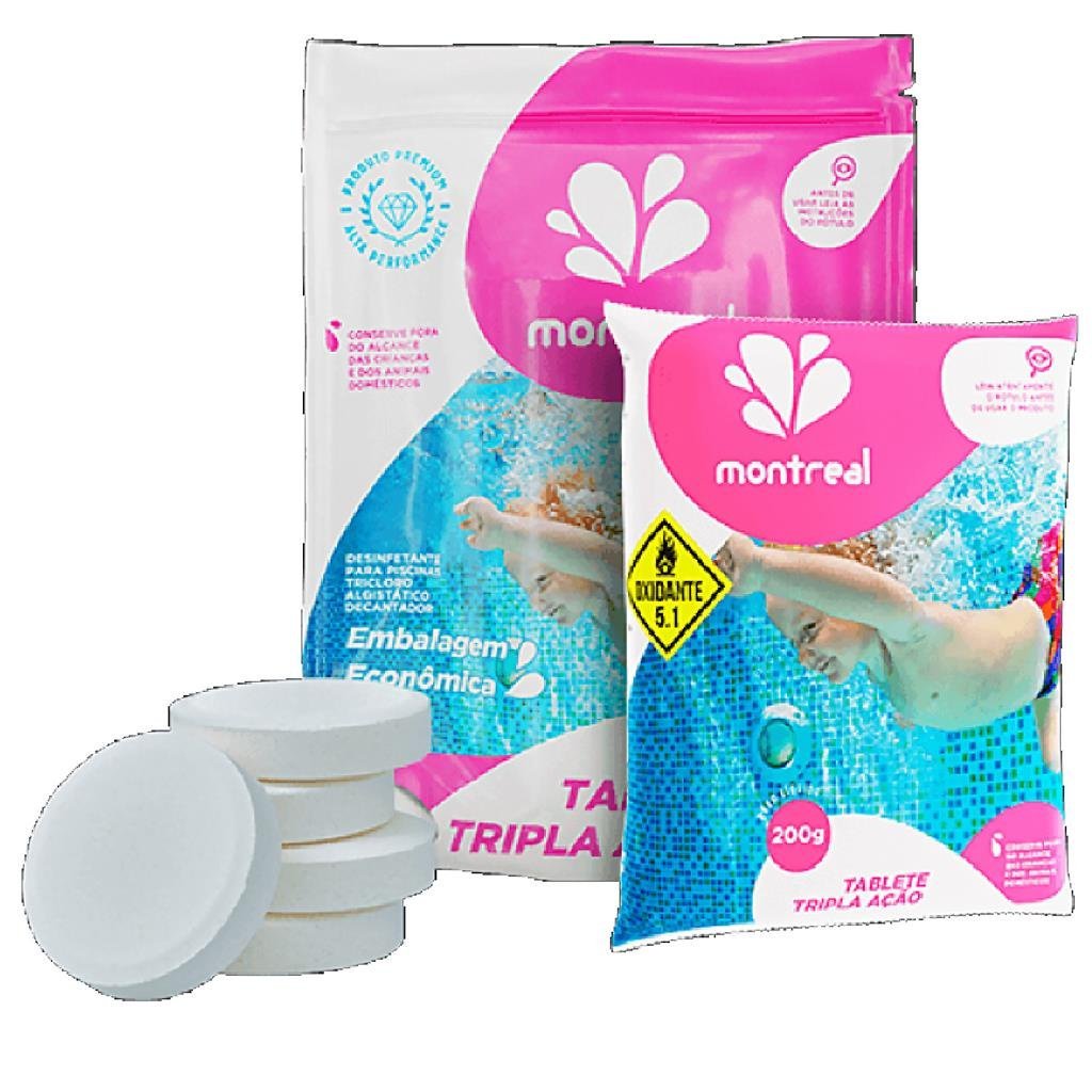 PASTILHA TRIPLA AÇÃO 1 KG SACHE COM 5 TABLETES MONTREAL | MadeiraMadeira