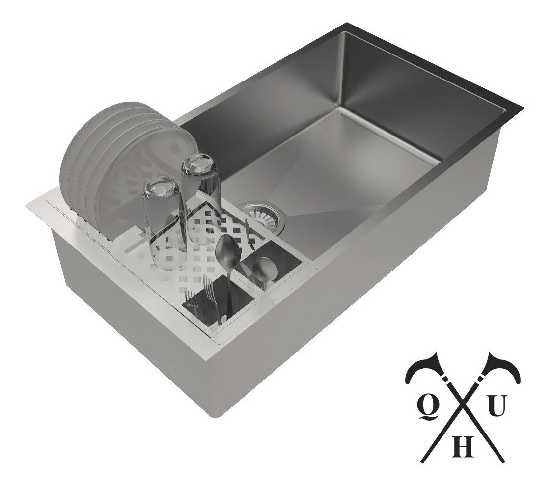 Cuba Quadrada 70x40 De Inox Com Escorredor P/ Cozinha Technox ...