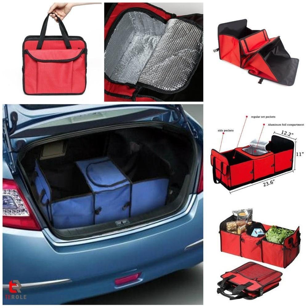 ORGANIZADOR DE PORTA MALAS COM COOLER PARA CARRO SACOLA PORTATIL COM ...