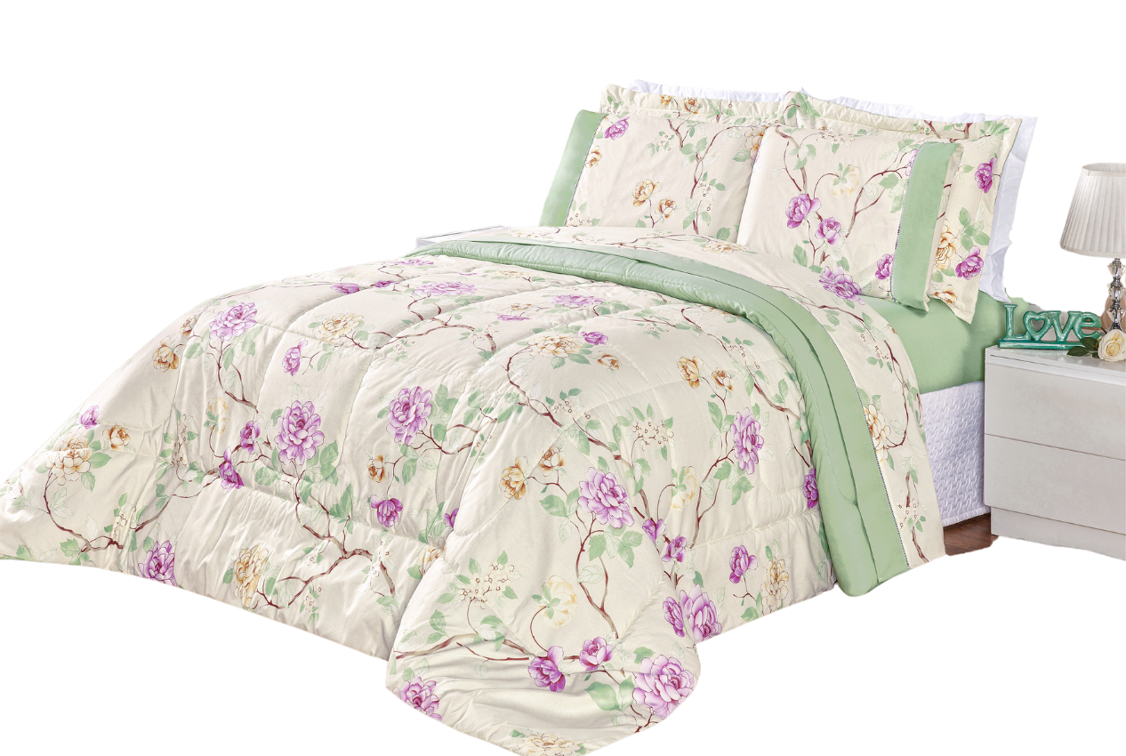Kit edredom king 03 peças dupla face 260cm x 240cm deixe sua cama ...
