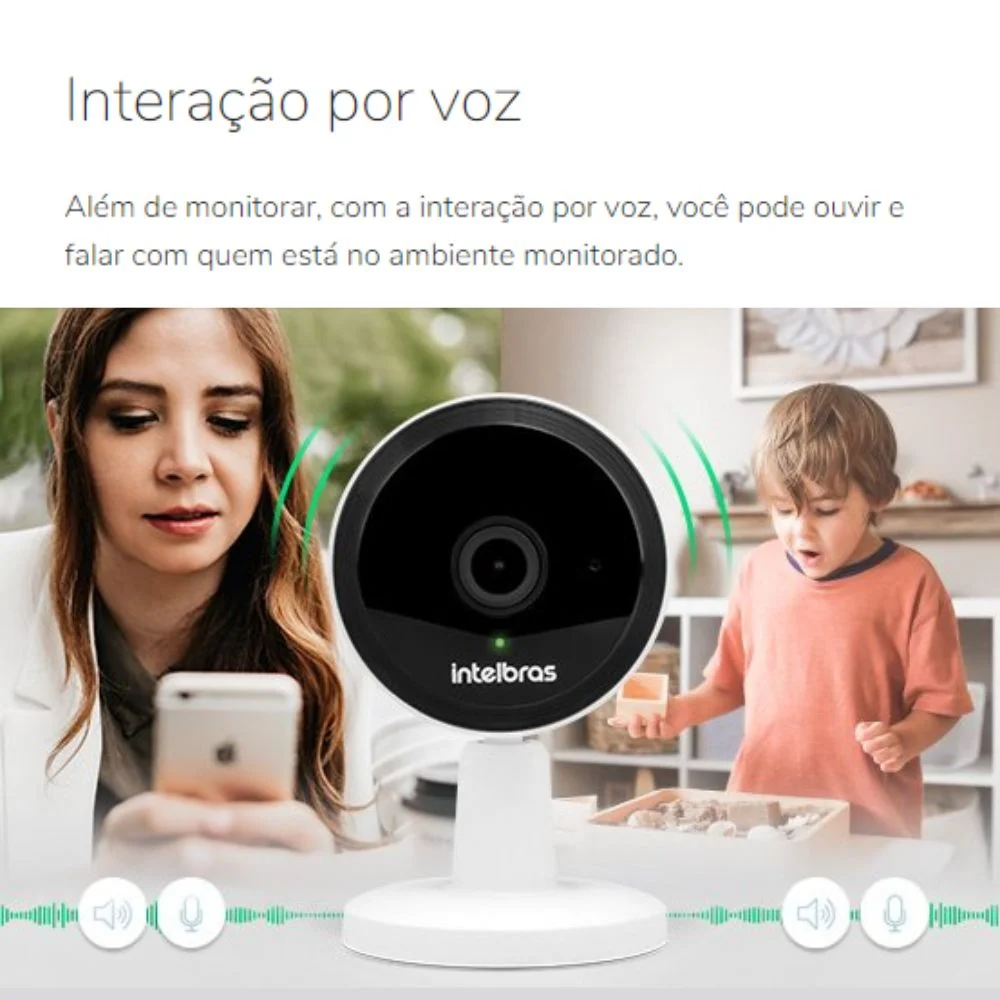 Câmera Wi-fi HD IM1 Intelbras 720p + Micro SD 128GB Ultra IM1 + 128gb ...