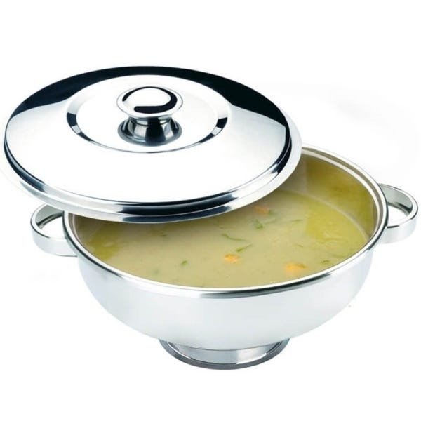 Sopeira Inox 3 Litros com Tampa e Alças - Cozinha | MadeiraMadeira