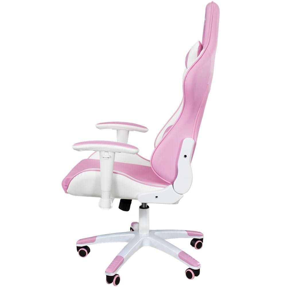 Cadeira Gamer Mx5 Giratória Branco e Rosa Mymax | MadeiraMadeira