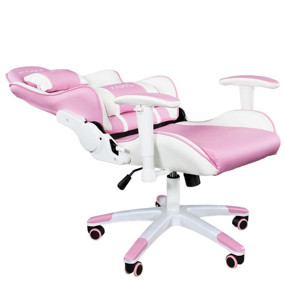Cadeira Gamer Mx5 Giratória Branco e Rosa Mymax | MadeiraMadeira