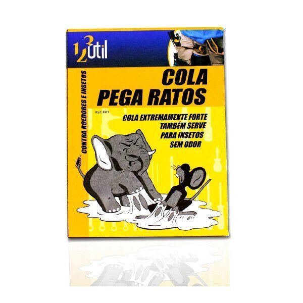 Cola pega RATO Adesivo Extra Forte KIT 3 Unidades Ratoeira | MadeiraMadeira
