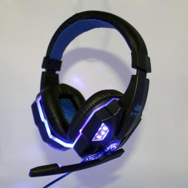 Headset Gamer Kp-397 Azul | MadeiraMadeira