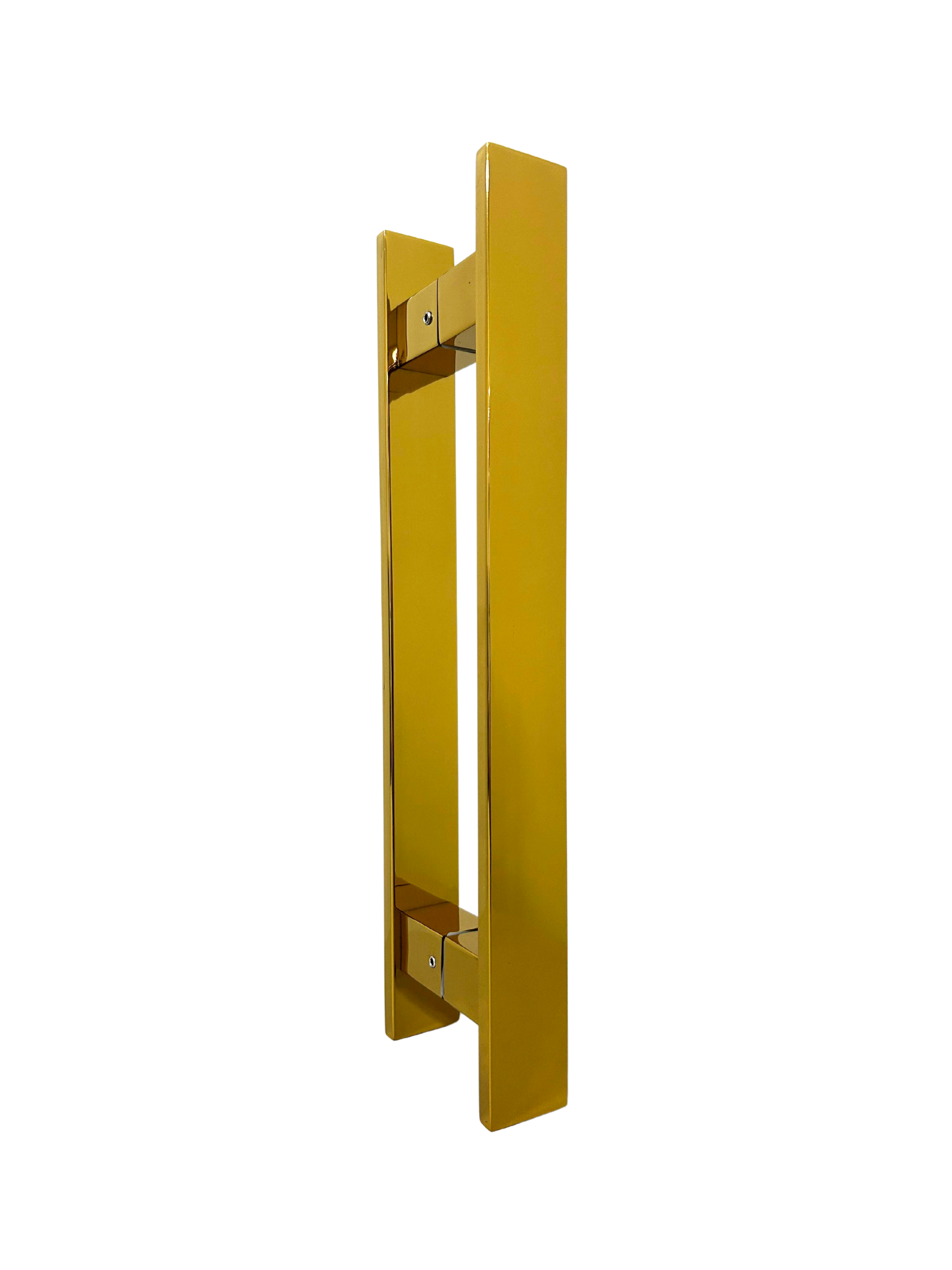 Puxador para Porta Barra Chata Dourado 40cm Forte/brilho/resistente Aço ...
