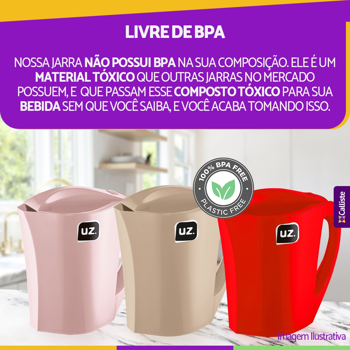 Jarra De Suco Água Gold Com Tampa 1,5 Litros De Plástico:Capuccino ...