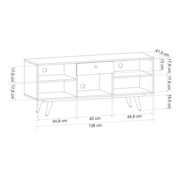 Rack Retrô Turmalina Branco | MadeiraMadeira