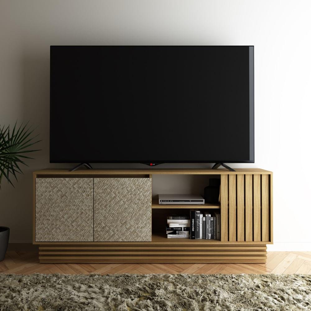 Rack para TV de até 64 - Natural/Palha | MadeiraMadeira