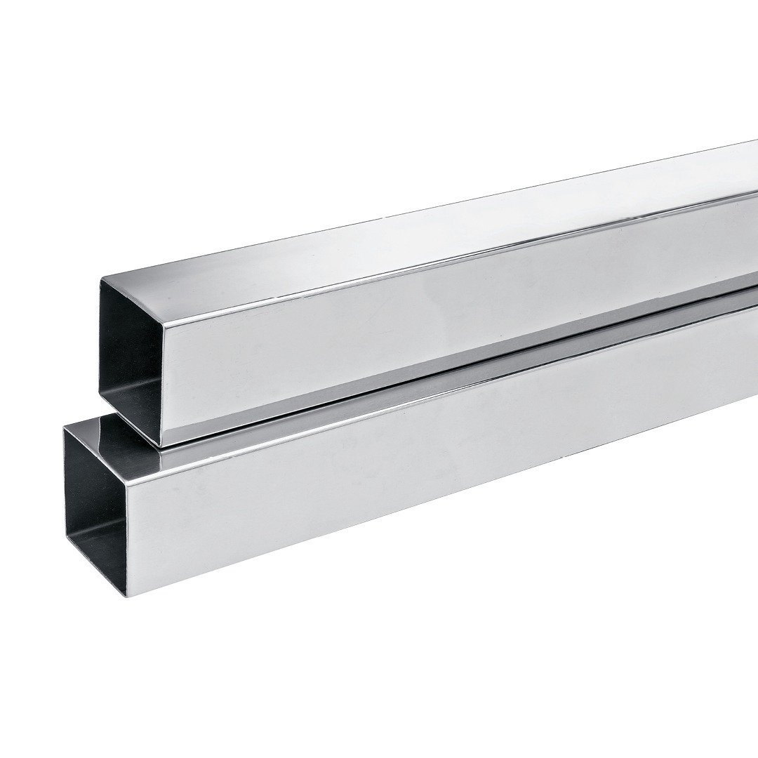 Tubo Inox Quadrado 75x75 Polido - 1,5m | MadeiraMadeira