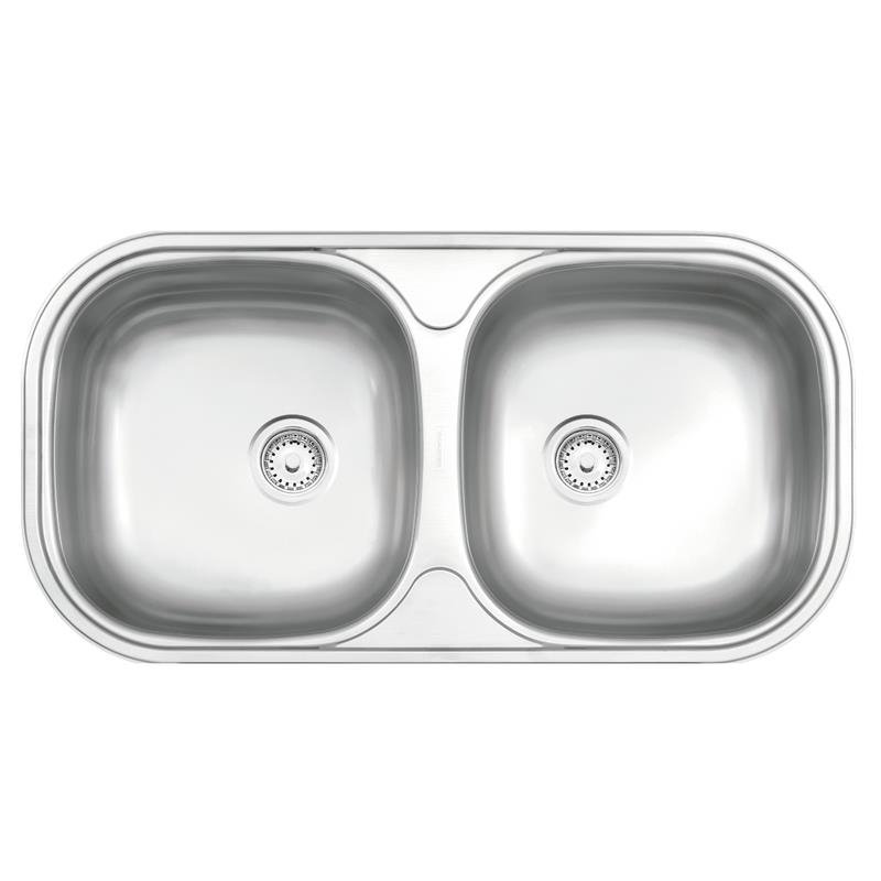 CUBA RETANGULAR EM ACO INOX ACETINADO 78X40CM COM VALVULA 2C ...