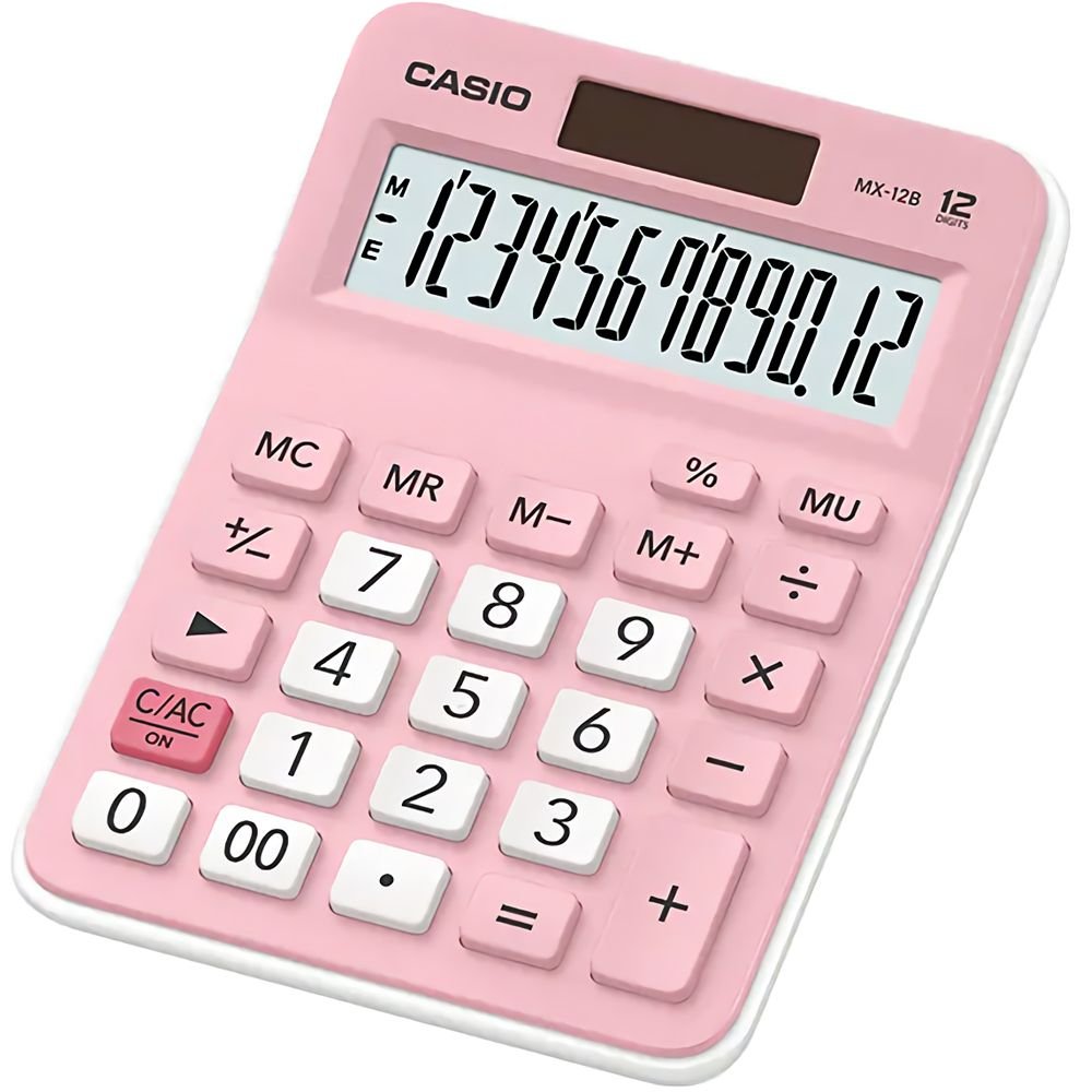 Calculadora Compacta Casio MX-12B - Rosa | MadeiraMadeira