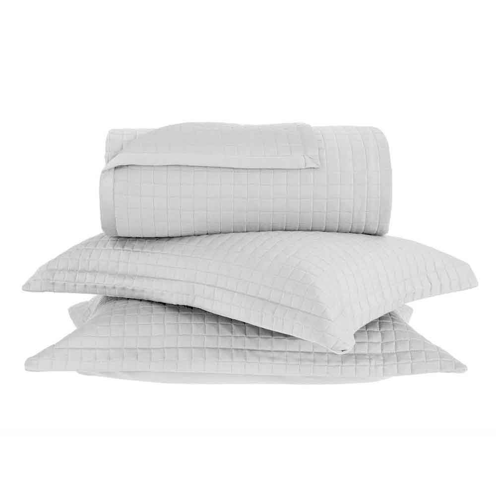 Kit Colcha King 3 Peças Micromatelasse New Vision Cinza 290x250cm ...