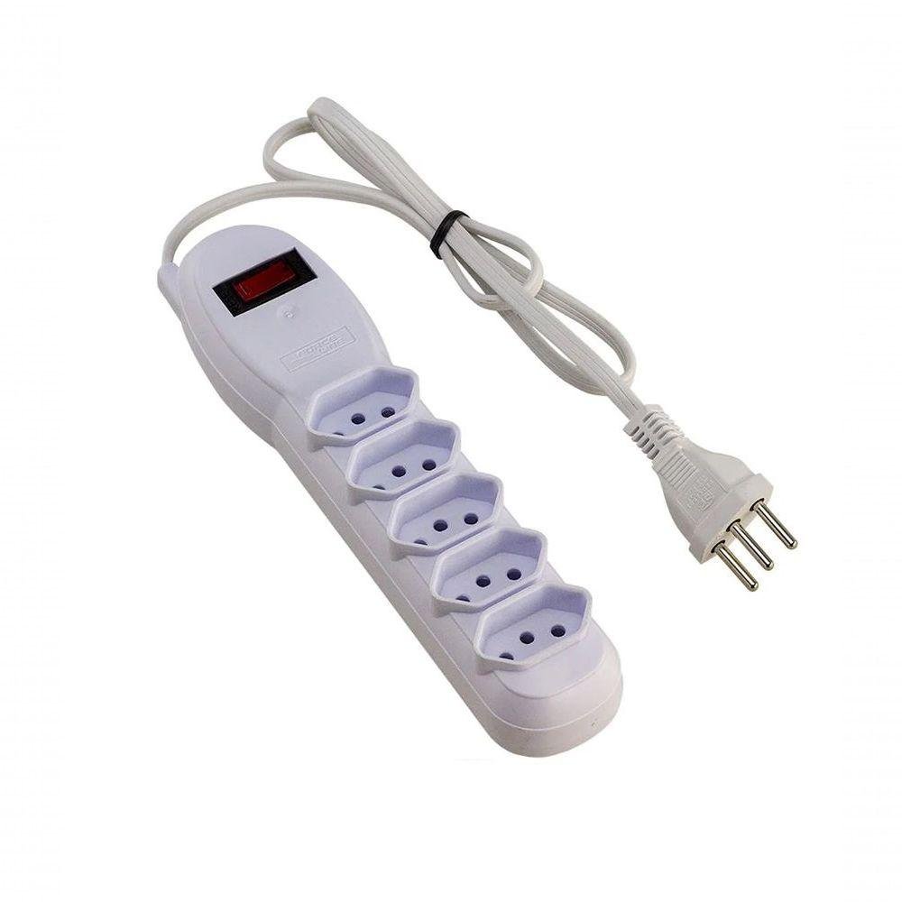 Filtro de Linha 5 Tomadas 2p+t 10a Branco Forceline | MadeiraMadeira