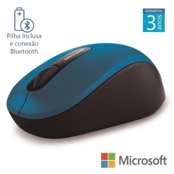 Mouse sem Fio Bluetooth Mob Pn700028 Azul Microsoft Un.Venda: Pc/1 ...