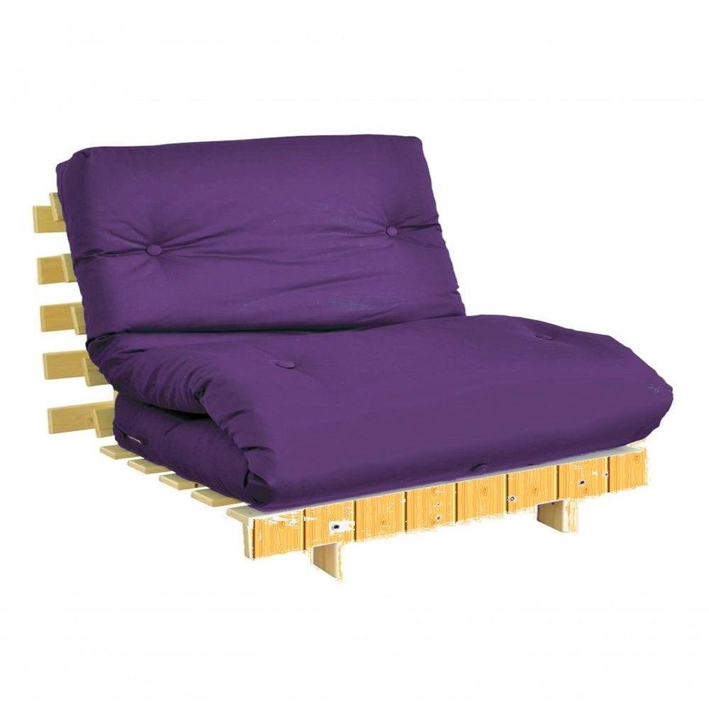 Colchonete Futon Dobravel Enrolavel Luxo Orthovida - Roxo | MadeiraMadeira