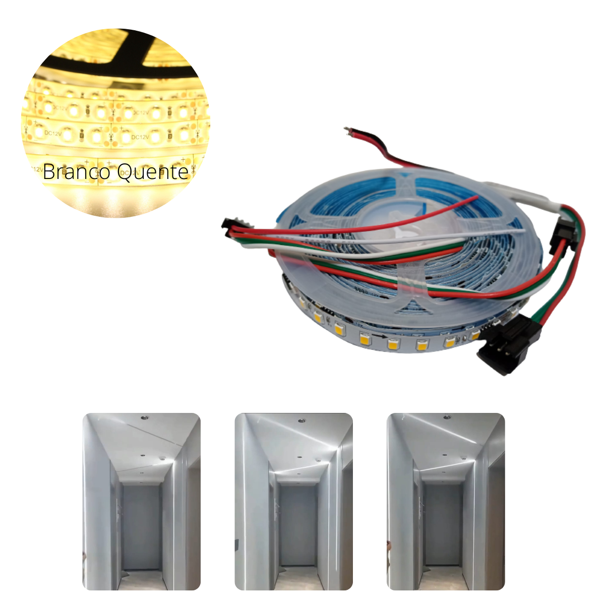 Fita De Led 5M Com Luz Efeito Sequencial Vai E Volta Para Perfil De Led ...