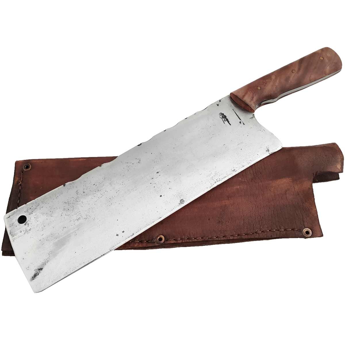 Faca Cutelo Artesanal Forjado 25cm Aço Carbono 5160 10 polegadas ...